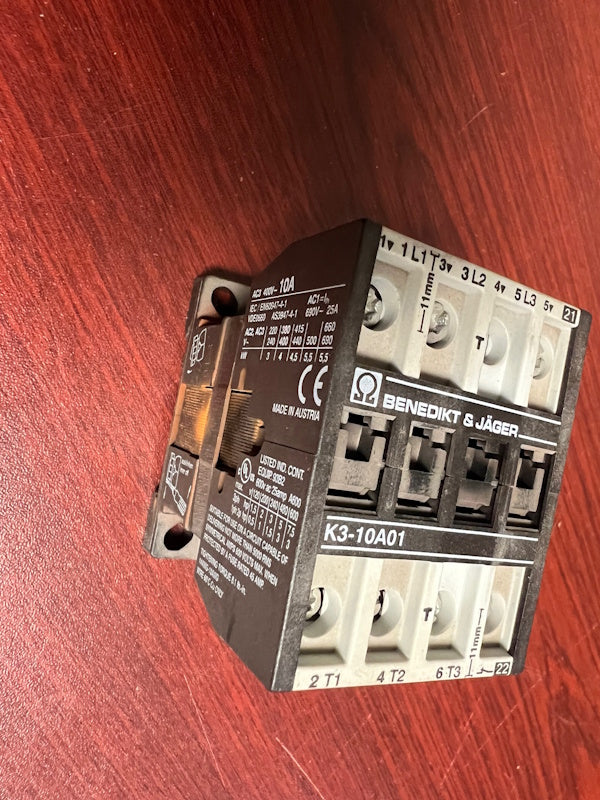 BENEDIK & JAGER K3-10A01 CONTACTOR 240V 3Ph 438 9636-03, 767 5101-92 ...