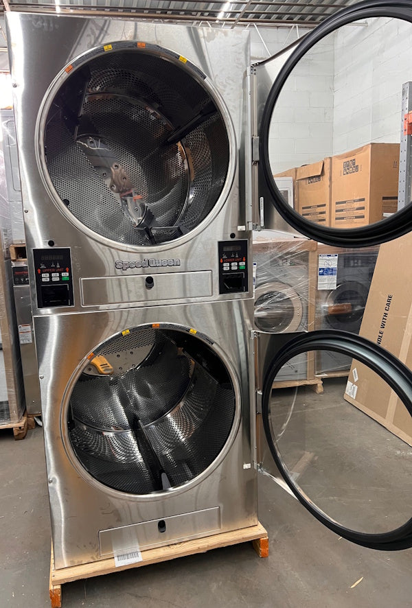 Speed Queen 45Lb SS Stack Gas Dryer STT45N Gas 240V 60Hz Card Ready ...