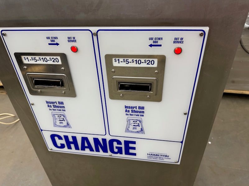 Hamilton DRS-XE Change machine Accepts $1-$20 for parts or not works ...
